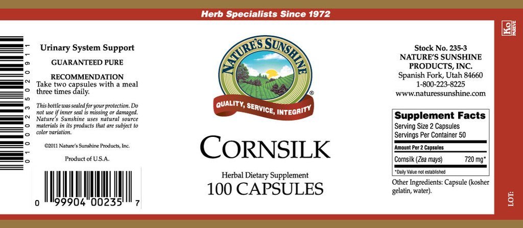 Nature's Sunshine Cornsilk (100 caps) – Nature's Best Health Store