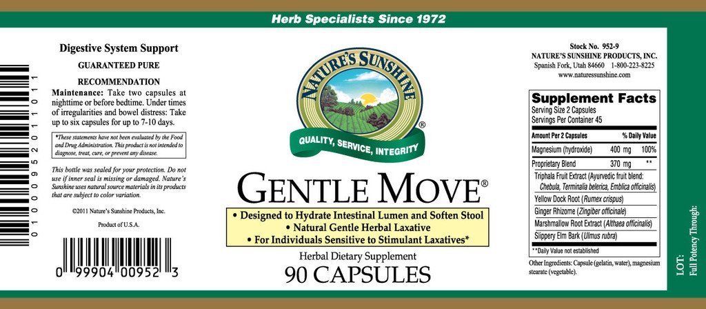 Nature's Sunshine Gentle Move (90 caps) – Nature's Best Health Store