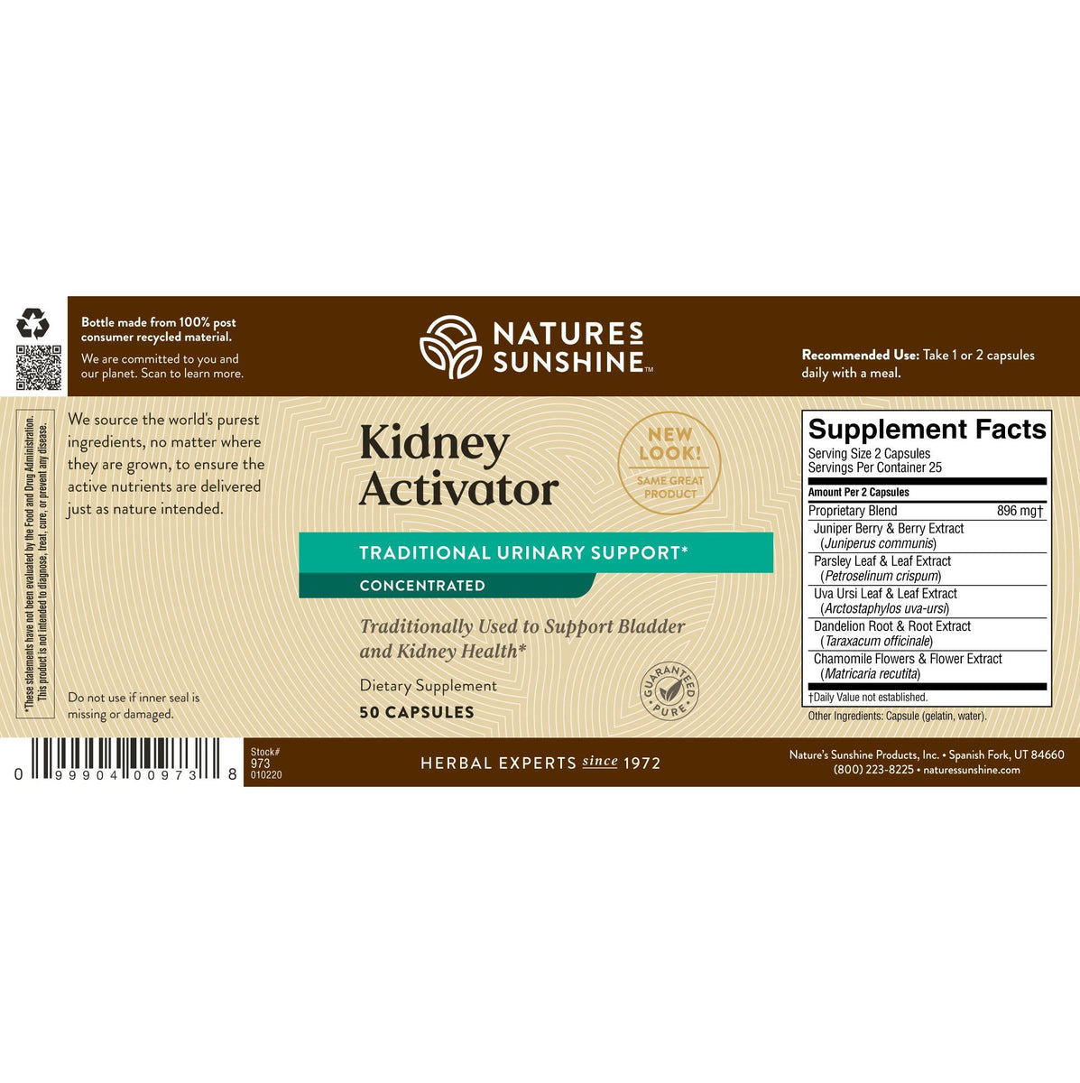 Nature's Sunshine Kidney Activator ATC Conc. (50 caps) – Nature's Best ...