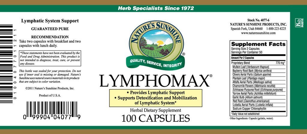 Nature's Sunshine Lymphomax® (100 caps) – Nature's Best Health Store
